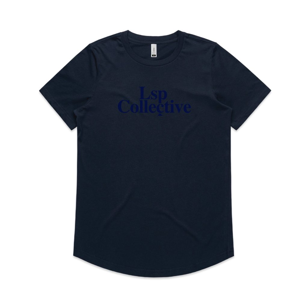 Ladies Drop Tshirt (Navy) - LSPCollective - Laser Signs & Print
