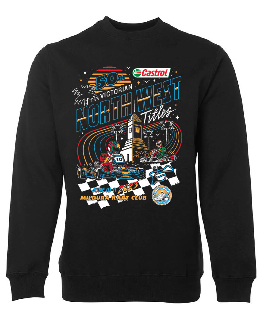 Adults Crew Neck Jumper - Mild Kart Club - Laser Signs & Print